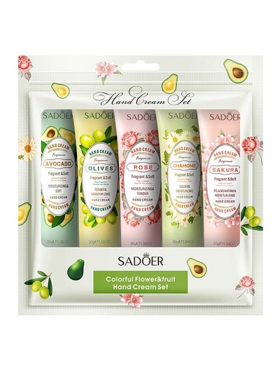 5 Pack Hand Cream Set, Moisturising Hand Cream for Dry Hands, Natural ...
