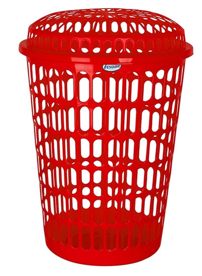 Light Weight Polo Laundry Basket With Lid 75 Liter Red Color price in ...