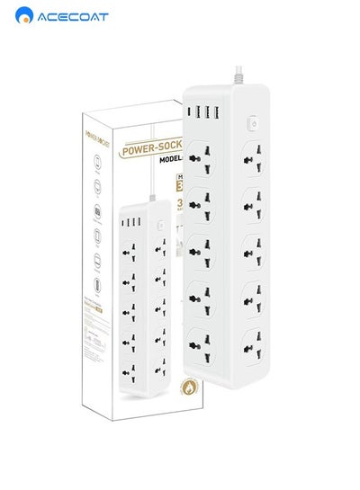 Universal Power Strips Extension Lead Outlets, 10 Outlets Power Strip ...