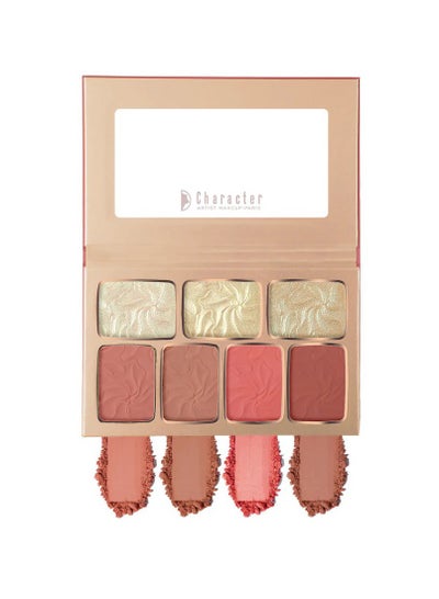 Character The Face Diary Blush Palette With Multi-Color Highlighter ...