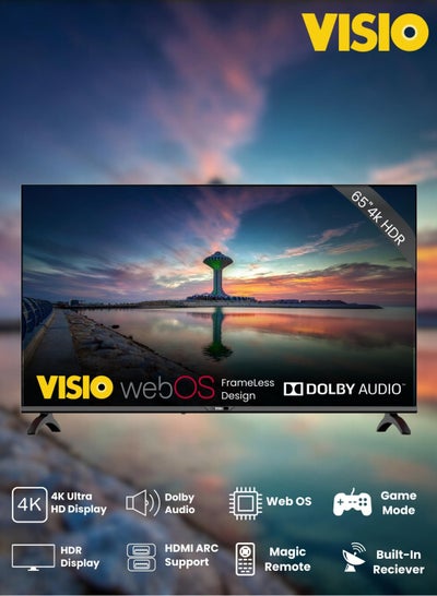 سعر VISIO 65-Inch Frameless 4K Powered by WebOS TV with Built-in ...