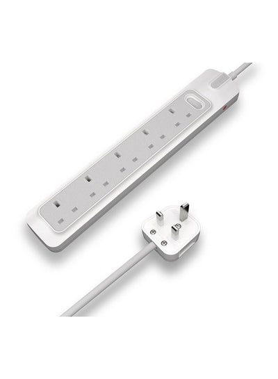 Electric Power Extension Cord 5 Sockets 2M Cable White/Grey price in ...
