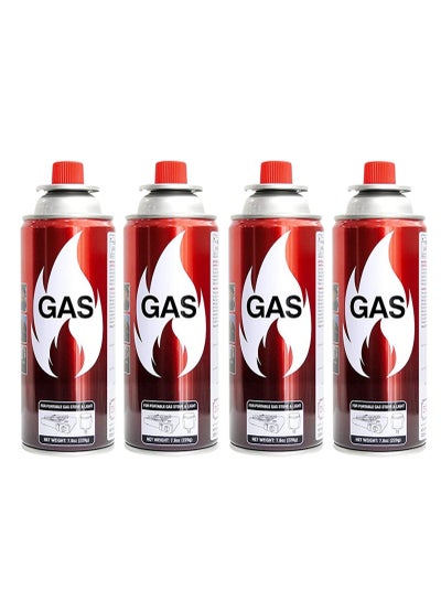 Set of 4 Pieces Butane Gas Cartridge/Camping Gas for Portable Camping ...