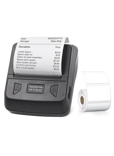 Portable 80mm Receipt Label Printer Wireless BT Thermal Receipt Printer ...