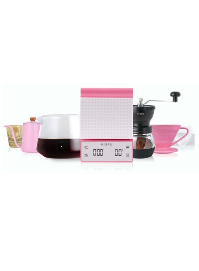 V60 Drip Coffee Kit Digital Touch Scale Coffee Machine Drip Set of 7 ...