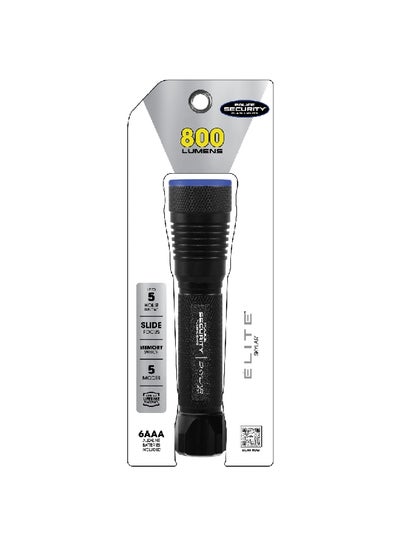 Skylar 800 Lumens 6AAA Flashlight Black and Blue 6.42 x 1.5 x 1.5 Inch ...
