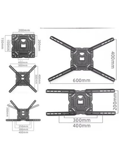 Wall mount unit for LCD/LED/Plasma screen, black price in Egypt | Noon ...