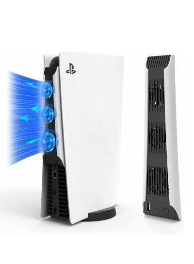 PS5 Cooling Fan, PS5 Cooler with 3 Upgraded Silent Fans and Controller ...