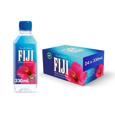 FIJI Natural Artesian Bottled Water 330mL / 11.15 Fl Ounce (Pack of 24 ...
