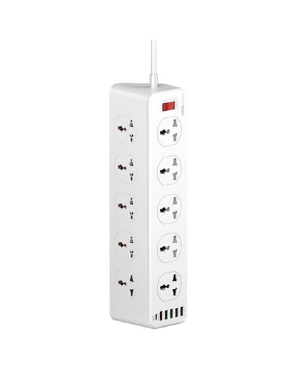 10 Way Power Extension Cord Surge Protector Strip Heavy Duty Universal ...