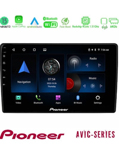 Pioneer Android Car Stereo 10 Inch 4GB RAM 64GB Memory QLED Touch ...