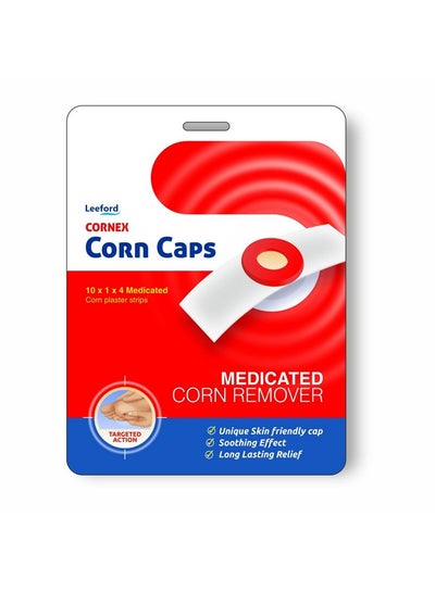 Cornex Corn Caps 40 Strips Medicated Plaster Bandage Skin Friendly Cap ...