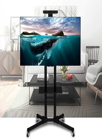 Moveable Rolling Height Adjustable Swivel TV Stand Mount for 32 to 65 ...