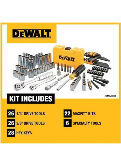 Mechanics Tools Kit And Socket Set, 1/4" And 3/8" Drive, Sae, 108-Piece ...