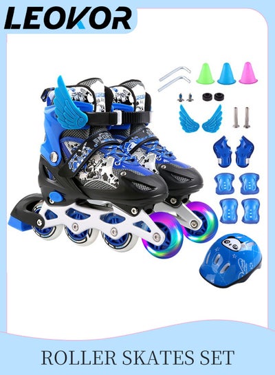 Adjustable Roller Skate Shoe Set,for Kids Ages 3-8 or 6-12 Children's ...