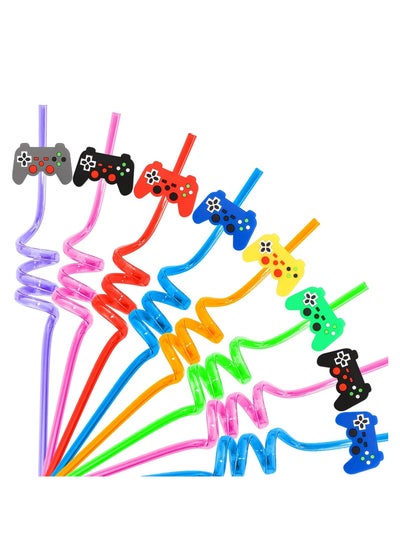 8-Pack ReusableGame Themed Party Straws - Gamer Birthday Gift for Kids ...