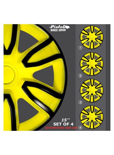 15'' Inch 4PC Automotive Wheel Hub Wheel Cup / Cap with Universal Snap ...