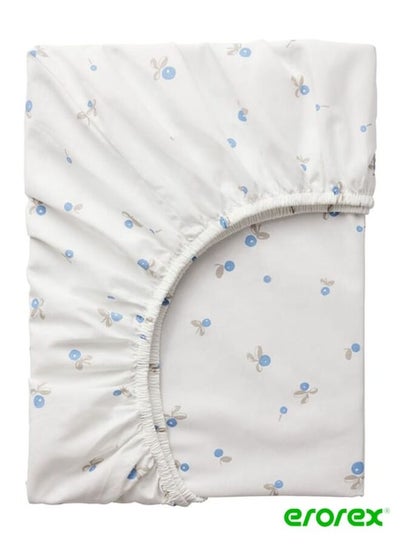 Fitted Sheet For Cot White Blueberry Patterned 60X120 Cm price in Saudi Arabia | Noon Saudi ...