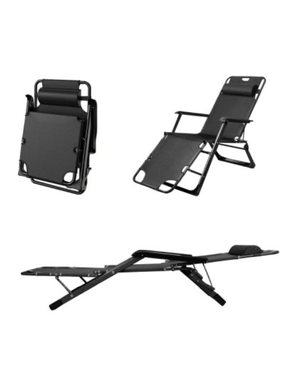 Folding Chaise Lounge Chair Outdoor Patio Pool Beach Lawn Recliner ...