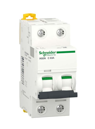 Schneider Electric Miniature Circuit Breaker (Mcb), Acti9 Ik60N, 2P, 63A, C Curve, 6000A (Iec/En ...