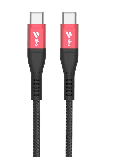 SKA CC3200 USB-C to USB-C Charge Sync Cable Kevlar Braided 2M Black ...