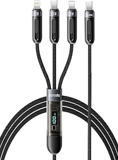 سعر Porodo Multi-Connector Type-C Fast Charging Display Cable: Lighting ...