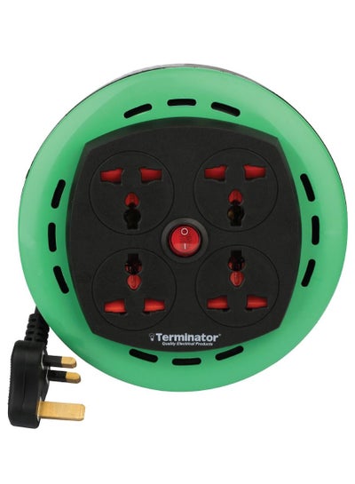Terminator 4 Way Universal Power Extension Reel With Master Switch ...