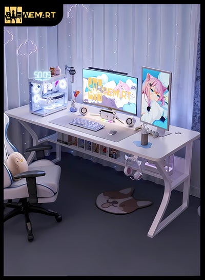 سعر Ergonomic Large Gaming Desk, Computer Desk, C-Shaped Gaming Table ...