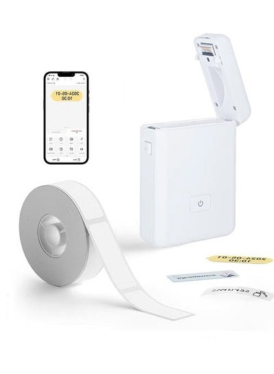 Mini Bluetooth Printer With Label Paper, Wireless Thermal Printer ...