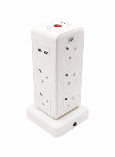 Power Extension Tower 13A 10 Sockets 5M White price in Saudi Arabia ...