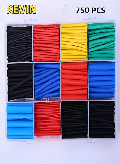 750 Pcs Heat Shrink Tubing, Electrical Wire Cable Tubing Set Shrink ...