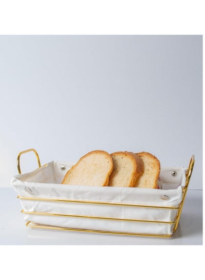 Bread Basket for Table Serving with Cloth Lining Wire Bread Storage Bin ...