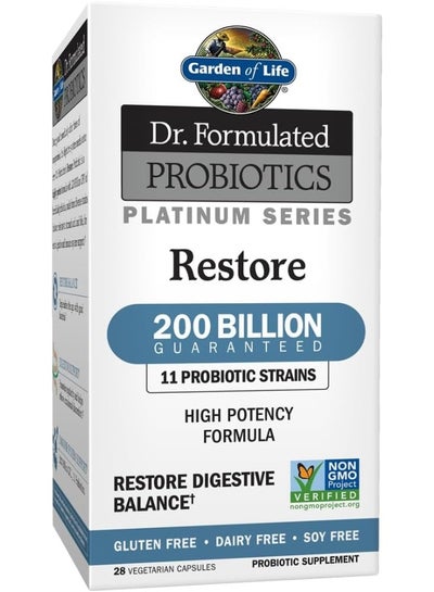Dr. Formulated Probiotics Platinum Series Restore 200 Billion Cfu High ...