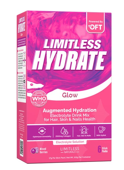 Limitless Hydrate Glow mix berries 6 stick pack price in Egypt | Noon ...
