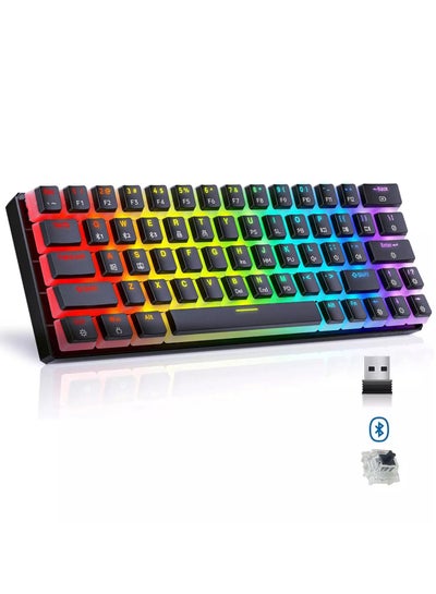 TK63 3 Mode Wireless, Bluetooth, Wired RGB Keyboard - Hot Swappable ...
