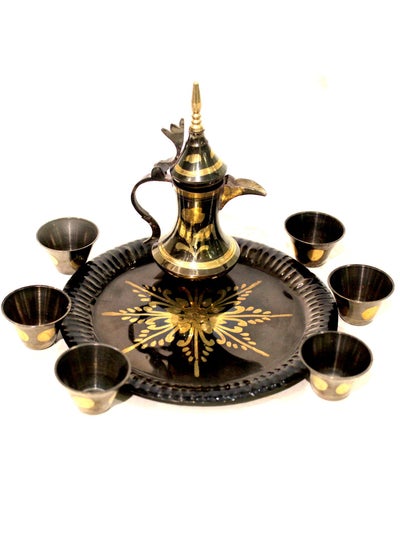 BRASS DUBAI COFFEE POT SET 6 INCHES BLACK-ALN32-BA133 price in UAE ...