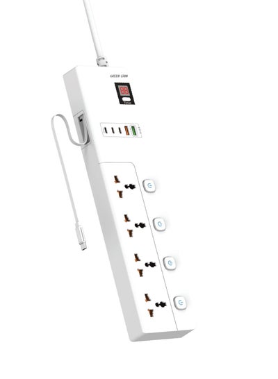 GS-800 Power Socket 2M 3500W with Retractable USB-C Cable / 4 Universal ...