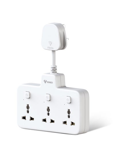 Flexible Extension Board, Individual Switch Power Strip, 3250W 13A ...