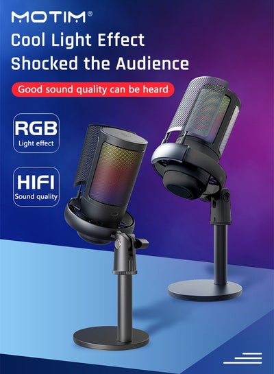Gaming Microphone, USB PC Mic for Streaming, Podcasts, Recording ...