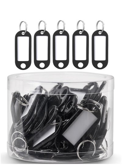 Plastic Key Tags with Labels 50pcs Pack, Durable Key Rings with Labels ...