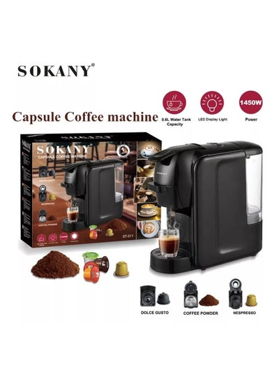 Sokany 1450W Multi-capsule Espresso Coffee Machine for Home and Office ...