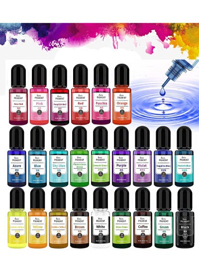 Resin Color Pigments, 24 Colors Translucent Liquid Resin Dyes and ...