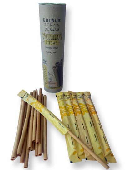 Edible Drinking Straws - 20 pcs - LIME flavored, 8mm x 200mm ...