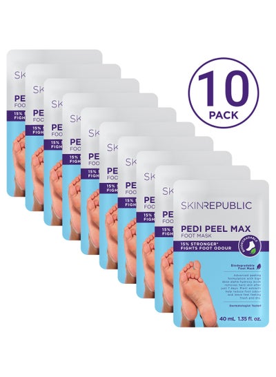 Pedi Peel Max Intensive Exfoliating Treatment Foot Mask Pack Of 10 ...