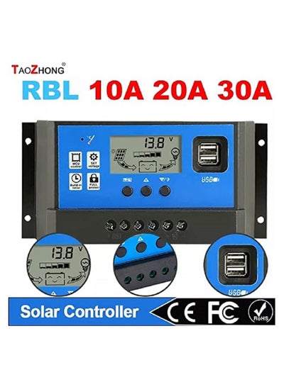 سعر Solar Controller 12V/24V 30A 20A 10A Solar Regulator PWM Battery Charger LCD Display Dual ...