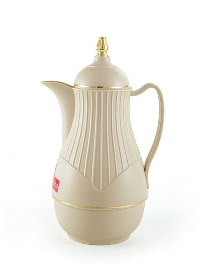 Plastic Coffee & Tea Flask 1 Liter Beige/Gold price in Saudi Arabia ...