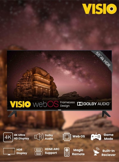 VISIO 55-Inch Frameless 4K Powered by WebOS TV with Built-in Satellite ...