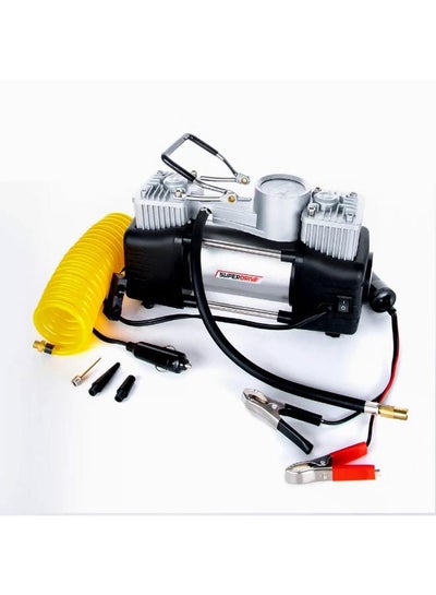 DC12V Heavy Duty 2 Cylinder Air Compressor and Tire inflator 12V for ...