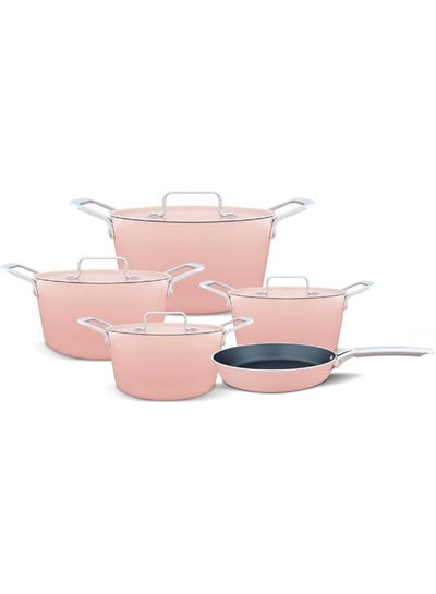 Trueval Diamond 9-Piece Non-Stick Cookware Set – Pots 18cm/20cm/24cm ...