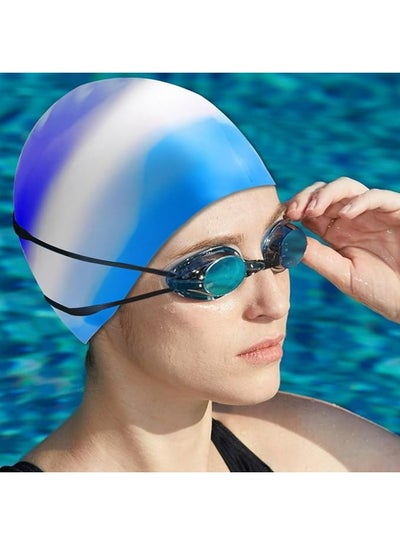 Comfortable, wide, waterproof, flexible swimming cap, to keep long and ...